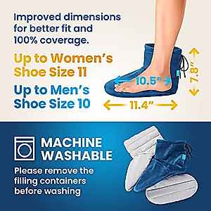 Microwaveable Booties and Feet Warmers - Deep-penetrating Heat for Relieving Foot Stiffness, Sore Muscles and Joints, Achilles tendinitis, Plantar Fasciitis - Slippers for Women & Men