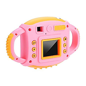 Selfie Mirror Children's Video Camera 600mAh Lithium Battery Children's Selfie Camera 4 Filters Multiple Photo Frame Options Kids Video Camera,for Kids(Pink)