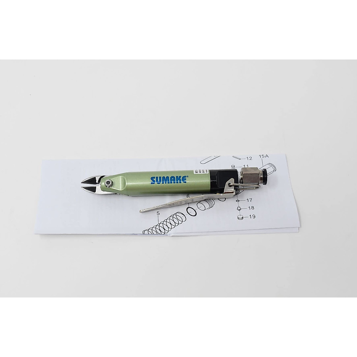 Air Nipper, Wire Cutter, Wire Nipper, cuts plastic, steel and copper, comes with a blade (B-S10), Sumake ST-66710