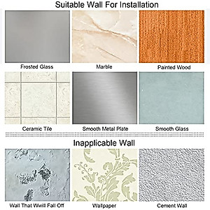 H S T Bathroom Shelves Wall Mounted, SUS 304 Stainless Steel Holder Organizer, No Drilling Adhesive Wall Mounted Bathroom Shelf for Shampoo (Silver)