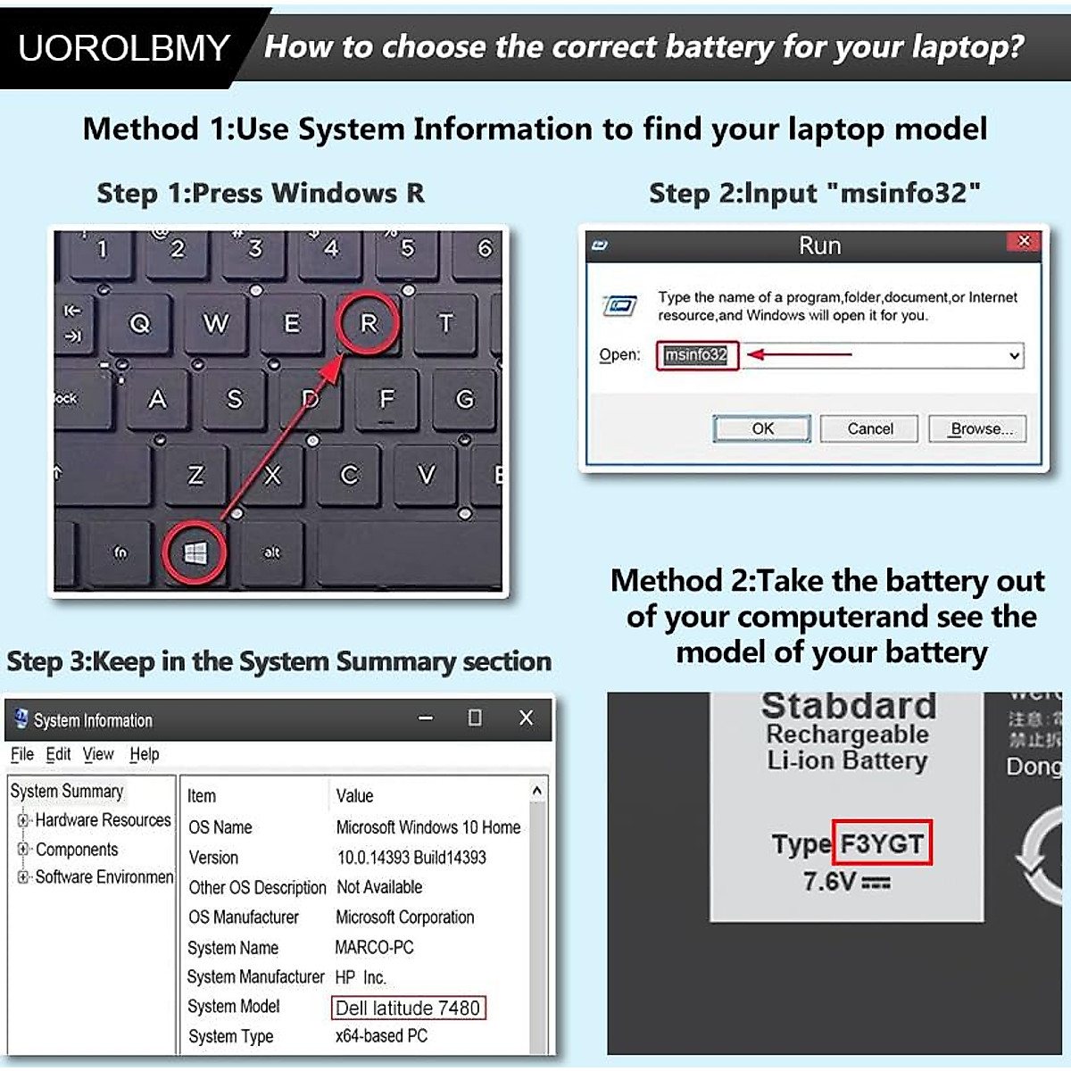 7480 F3YGT 2X39G 60WH Laptop Battery for Dell Latitude 12 7000 7280 7290 13 7000 7380 7390 P29S002 14 7000 7480 7490 E7280 E7480 E7490 E7290 E7380 Battery fits Dell 453-BBCF 451-BBYE KG7VF DM3WC DM6WC