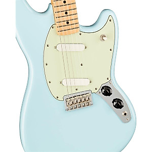Fender Player Mustang Electric Guitar, with 2-Year Warranty, Sonic Blue, Maple Fingerboard