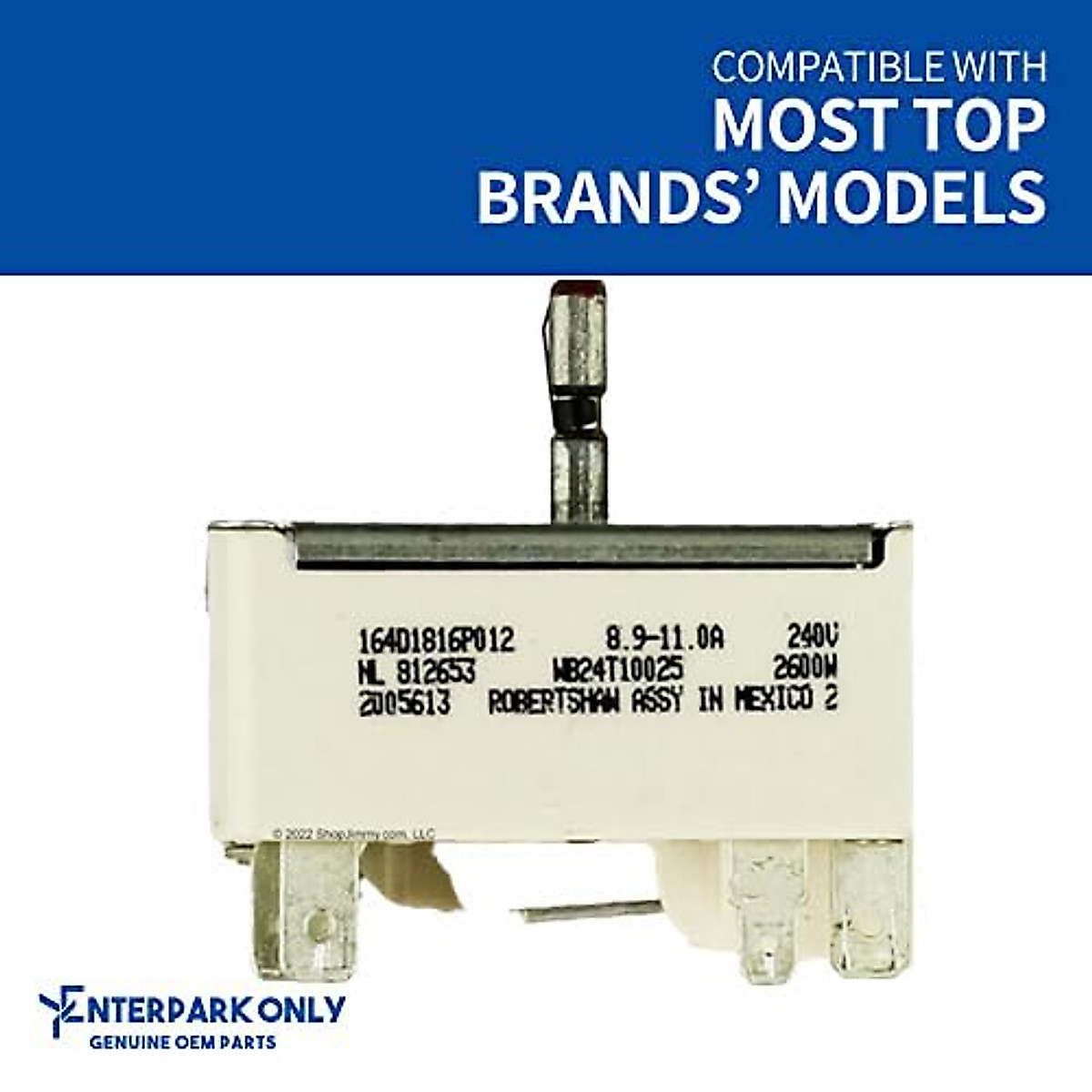 (WB24T10025 Switch Enterpark) WB24T10025 New OEM Produced for GE Range Switch Replacement Part 769692 AH236750 EA236750…