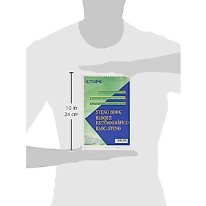 TOPS Products Steno Book, Gregg Rule, 80 Sheets/PD, 6"x9", White TOP8020 -(Pack of 12)