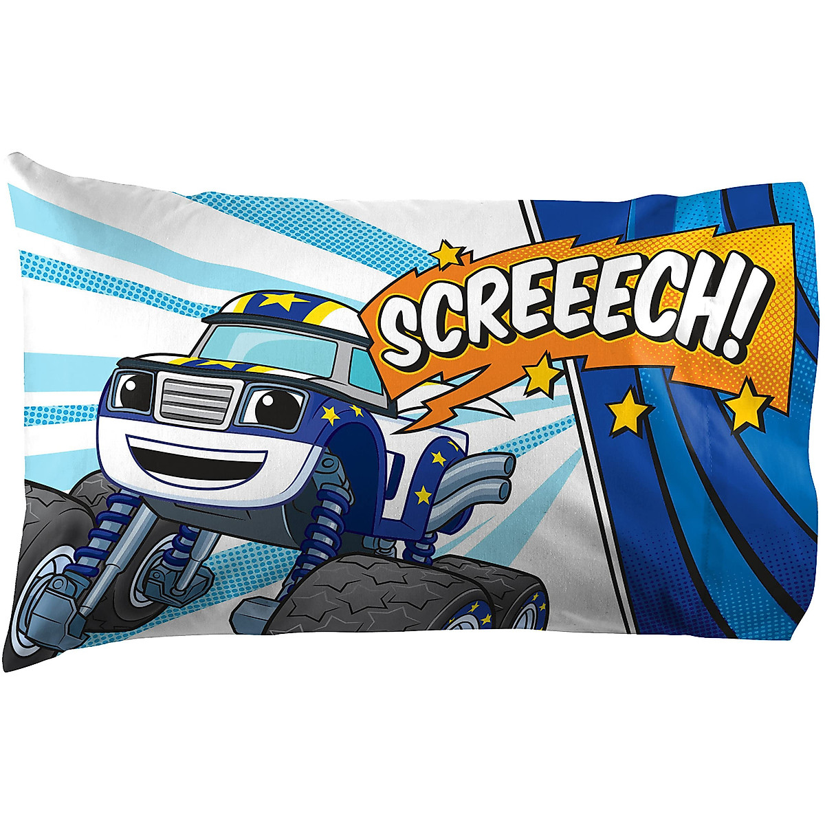 Jay Franco Blaze and The Monster Machines Off to The Races Toddler Size Sheet Set - 3 Piece Set Super Soft and Kid’s Bedding - Fade Resistant Microfiber Sheets (Official Blaze Product)
