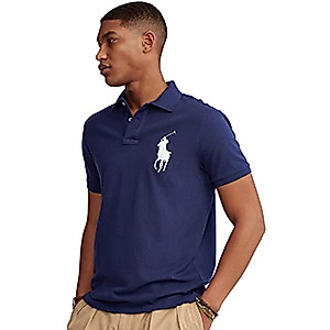 POLO RALPH LAUREN Mens Big & Tall Classic Fit Short Sleeve Big Pony Mesh Polo (3XB, Navy)
