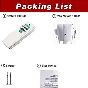 Replacement for Hampton Bay Ceiling Fan Remote Control UC7078T with Up Down Light, L3H2010FANHD Fan-HD Fan-HD6-FANBAY