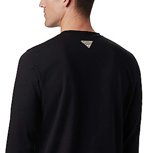 Columbia Men's Roughtail Work Long Sleeve Pocket Tee, Black, Large