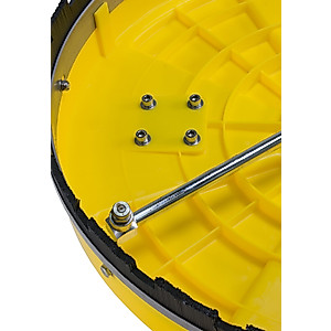 B E Pressure 85.403.011 Whirl-A-Way with Casters, 4000 psi, 180 Degree F Temperature, 8.0 GPM, 20", Yellow