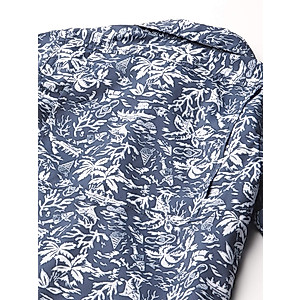 Columbia Youth Boys Slack Tide Short Sleeve Camp Shirt, Vivid Blue Kona Youth, Medium