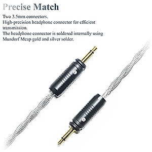 Elegia Headphone Cable Celestee Cable Stellia Cable 6N Single Crystal Silver Braid Cable for Focal Stellia Cable Focal elegia Cable Focal Celestee Cables Clear Elear Replacement Cable (3.5mm Plug)