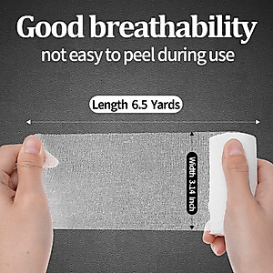 Gauze Rolls White Gauze Bandages for First Aid Wound Care and Medical Supplies Breathable Gauze Packets Latex Free Stretchable 3.1" x 6.5 Yard 12 Rolls