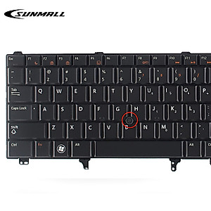 Replacement Keyboard with Backlit/Big Enter Key Compatible with Dell Latitude E5420 E5430 E6220 E6320 E6330 E6420 E6430 E6440 Series US Layout Black (with Pointer Stick)