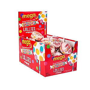 Smarties Double Lollies Mega | Vegan, Gluten Free, Peanut & Fat Free Fruity Flavors Childhood Treat, Perfect for Parties & Celebrations | Made by US Candy Company Since 1949 - 24 Count (Pack of 1)