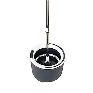 Medallion Grand Cleaning Spin mop and Bucket Set Spin with Microfiber Gray