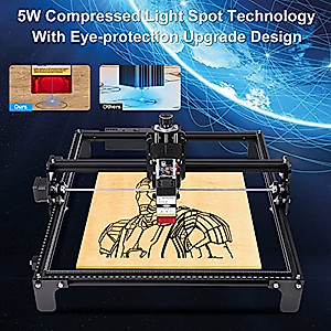4240 Laser Engraver, 20W Laser Engraving Cutting Machine, Laser Machine 5W Output Power, Laser Cutter for Metal and Wood with 16.5”x15.75” Large Engraving Cutting Area (420x400mm)