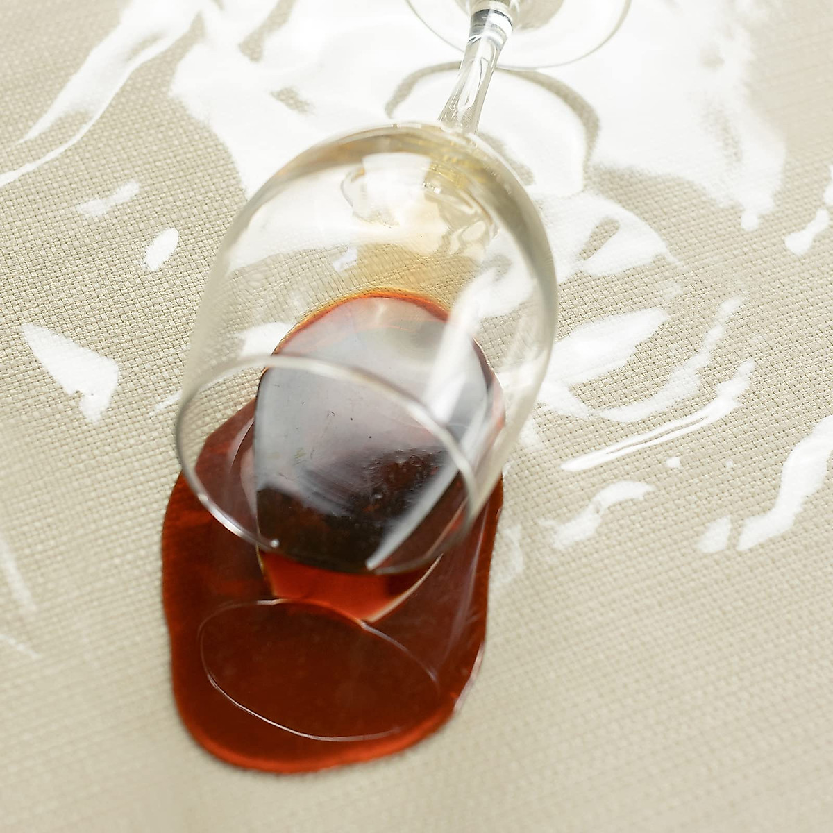 Benson Mills Heavy Duty Clear Plastic Tablecloth Protector, 100% Waterproof Table Cloth, Oil Spill Proof, Table Cover for Dining Tables, Parties and Holidays (70" Round)