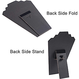 Coward 4Pcs/Set Black Necklace Earring Jewelry Set Display Stand, Foldable Black Velvet Necklace Bust Easel Chain Necklace Holder Organizer Rack for Home or Store Show