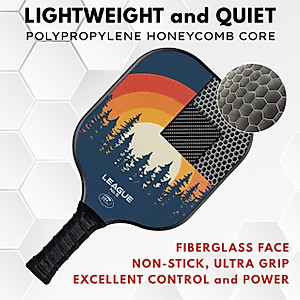 Pickleball Paddles Set of 2 - USAPA Approved Pickle Ball Racket - Indoor Outdoor Game - 4 Balls, Ball Retrievers, Carrying Bag - Court Equipment for Men Women Family - Pro Racquet Sets