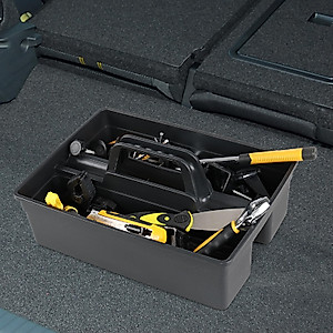 Morcte 6 Pack Plastic Cleaning Supply Caddy, Cleaning Carry Caddy Organizer with Handle, Gray