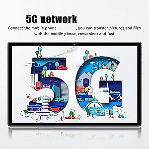 jerss HD Tablet Octa Core CPU Gaming Tablet 3 Card Slots 10.1 Inch FHD for Travel (US Plug)