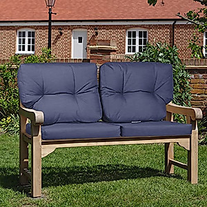 Aoodor Deep Seating Loveseat Cushion Set, Cushions for Patio Sectional Sofa, Breathable Soft Cushion with Back Cushion for Patio Furniture - Set of 2 (2 Back 2 Seater)