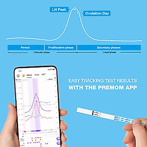 Ovulation & Pregnancy Test Strips Kit: Easy@Home 25 Ovulation Tests 10 Pregnancy Tests & 35 Large Urine Cups - Powered by Premom Ovulation APP | 25LH + 10HCG + 35 Urine Cups