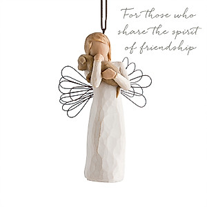 Willow Tree Angel of Friendship Ornament, sculpted hand-painted figure