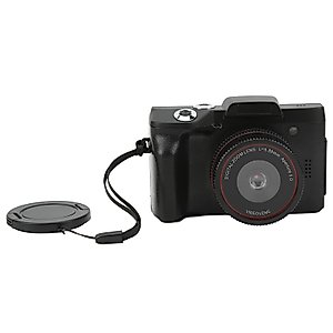 Vlogging Camera, 16MP 1080P Digital Camera, Compact Video Camera with 16X Digital Zoom, 180 Degree Flip Screen for Photography, 1/4in Screw Mount