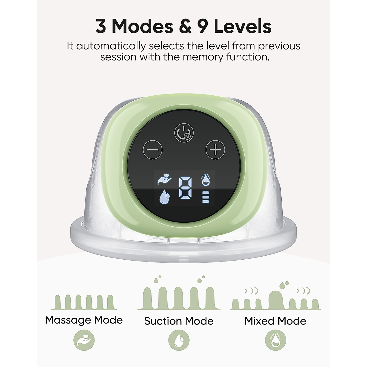 bonoch Wearable Breast Pump Hands Free, Electric Breast Pump, Portable Breast Pump, Dust Covers, Nipple Ruler, 3Modes&9Levels, Food Grade Silicone, 120min Battery, USB C Port, 19+22+26mm Flanges
