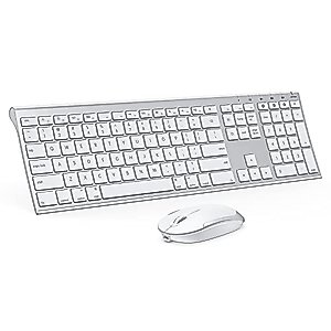 Bluetooth Keyboard Mouse for Mac OS, Ultra Slim Rechargeable Multi-Device Wireless Keyboard Mouse Combo for iMac, MacBook Pro, MacBook Air, iPad