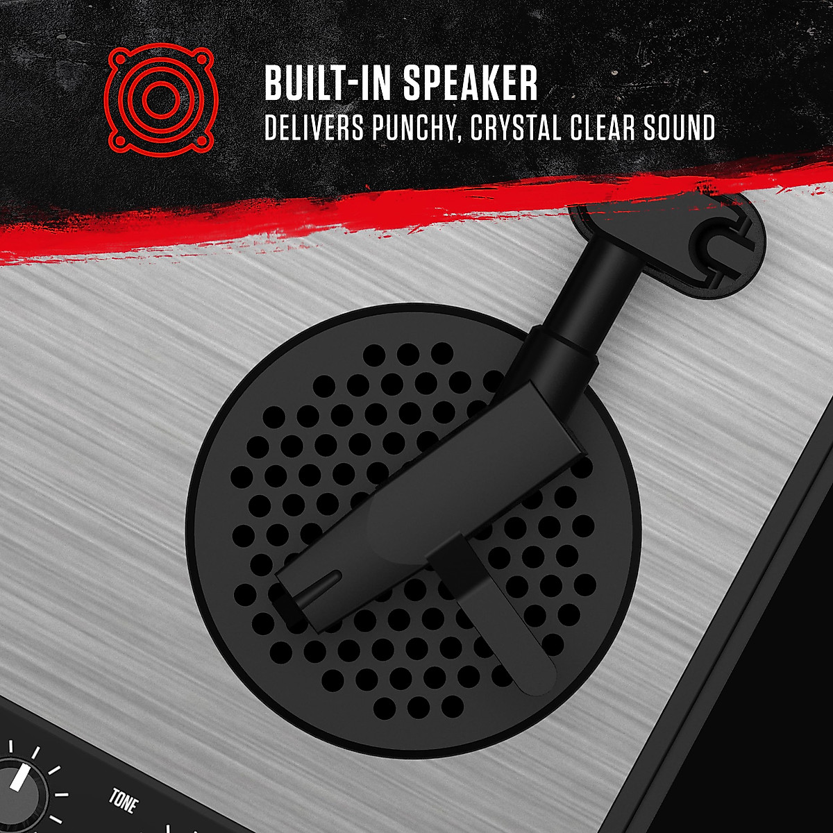 Numark PT01USB - Portable Vinyl Record Player, USB Turntable With Built In Speaker, Power via Battery or AC Adapter, Three Speed RPM Selection for Hi-Fi, Outdoors listening, DJ, Recording