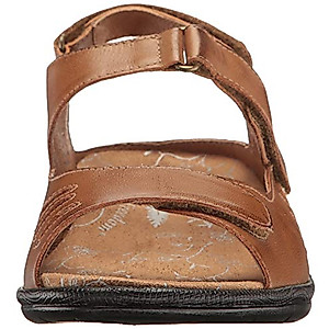 Drew Women's Tide Hook and Loop Sandal,Cognac Leather,US 9 WW