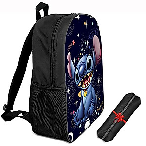 survacy Cartoon Backpack Lightweight Large Capacity Travel Laptop Backpack Bookbags Daypack with Pencil Case -2