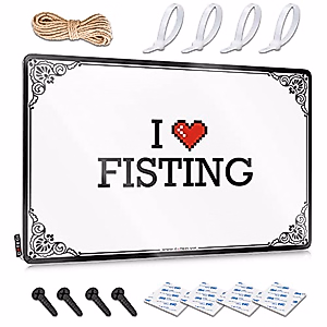 gaeruite Cheers Tin Sign I Love Fisting Tin Sign Metal Signs for Home Decor Bedroom Furniture (Color : Colour, Size : 30X40CM)