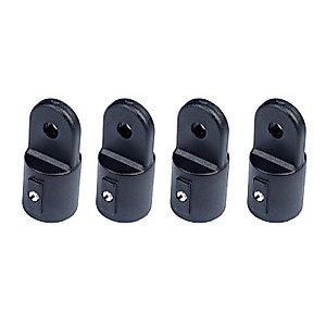 7/8" Bimini Top Eye End 4pcs+ 1 "Bimini Top Eye End 4pcs，Boat Bimini Black Nylon Cover Cap Eye End,Marine Bimini Top Fittings,Awning Hardware,Accessories,Used for Kayak,Canoe,Marine Boat