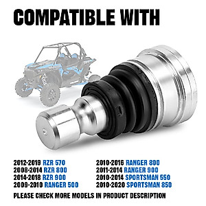 7061220 Upper and Lower Front Ball Joint Compatible with Polaris RZR 570 800 900 All Models Ranger Sportsman Scrambler Replace 7061187 7081505 7081580 7081666 7081924 42-1037
