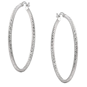 Hot Silver Womens Hoop Earrings - Sterling Silver Earrings - Silver Hoop Earrings for Women