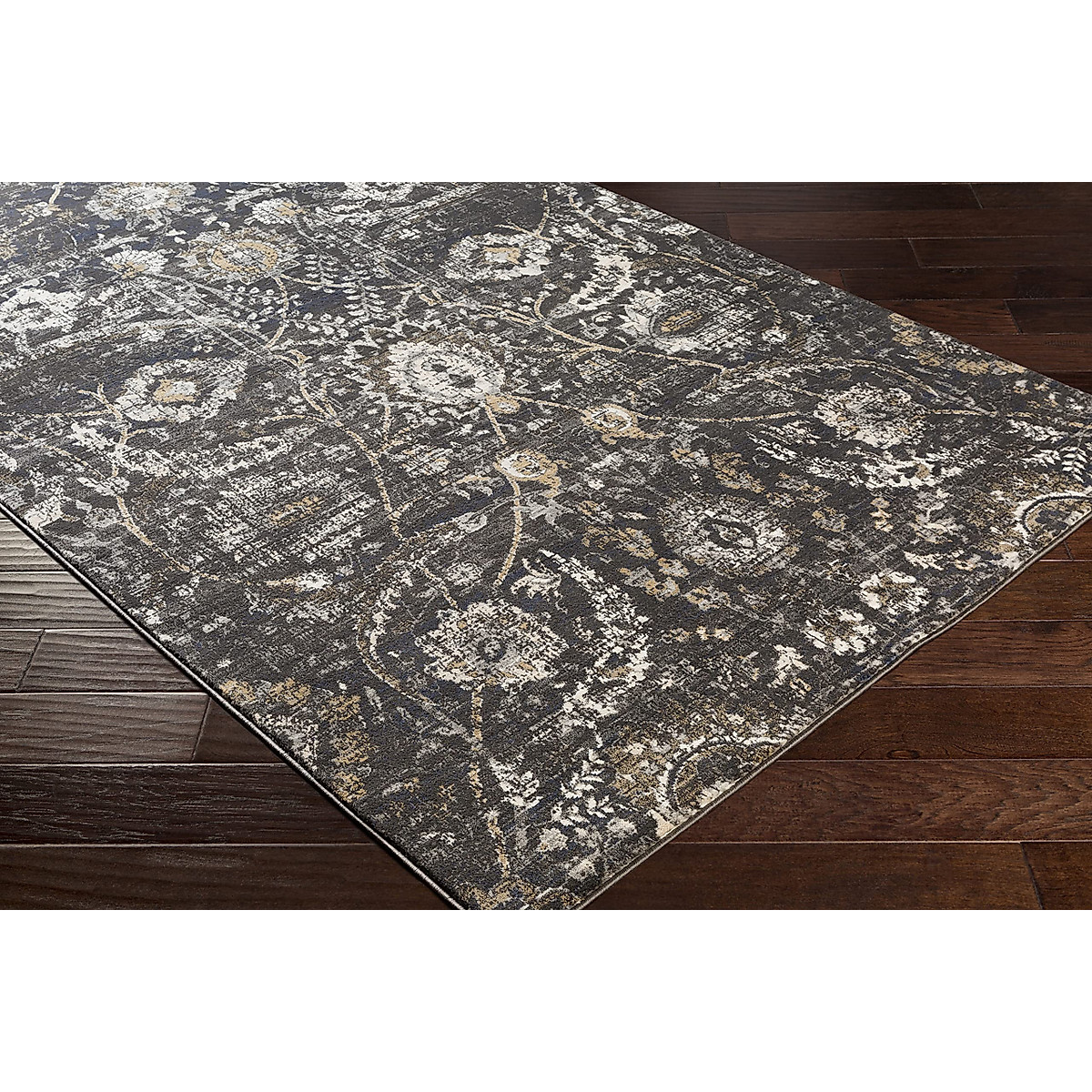 Mark&Day Area Rugs, 4x6 Avellino Traditional Black Area Rug, Black Beige Carpet for Living Room, Bedroom or Kitchen (4'3" x 5'7")