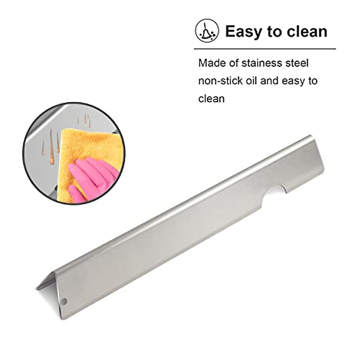 Zemibi Grill Flavorizer Bars Replacement for Weber 66030, 66033, Weber Genesis II LX 400 Series Gas Grill, Weber Genesis II SE-410 Grill Parts and Genesis II E-410 LP, 7 PC Stainless Steel Heat Plate