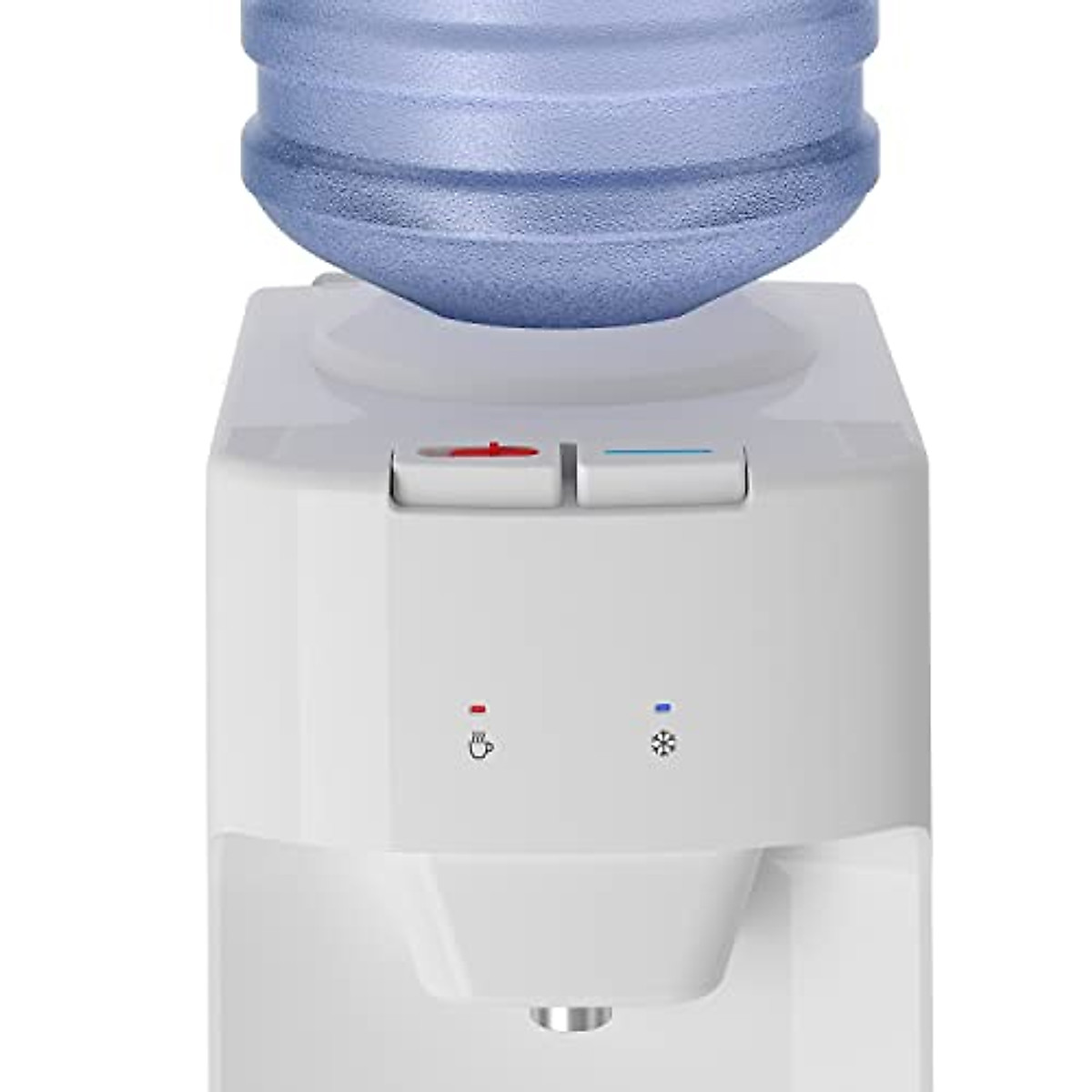 GE Top-Loading Hot and Cold Water Dispenser | 5 Gallon Water Cooler for Home or Office | 2 Temperature Settings | Taller 13" Dispenser Height | Freestanding with Child Safety Lock | White