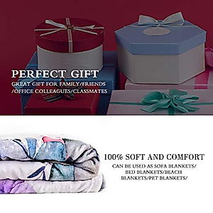 QH 60 x 80 Inch Beautiful Horse Pattern Super Soft Throw Blanket for Bed Sofa Lightweight Blanket Throw Size for Kids Adults All Season