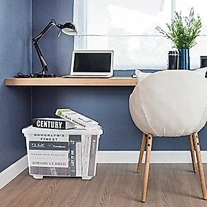 Farmoon 4 Pack 30 Quart Plastic Latching Storage Box Bin with Wheels, Clear