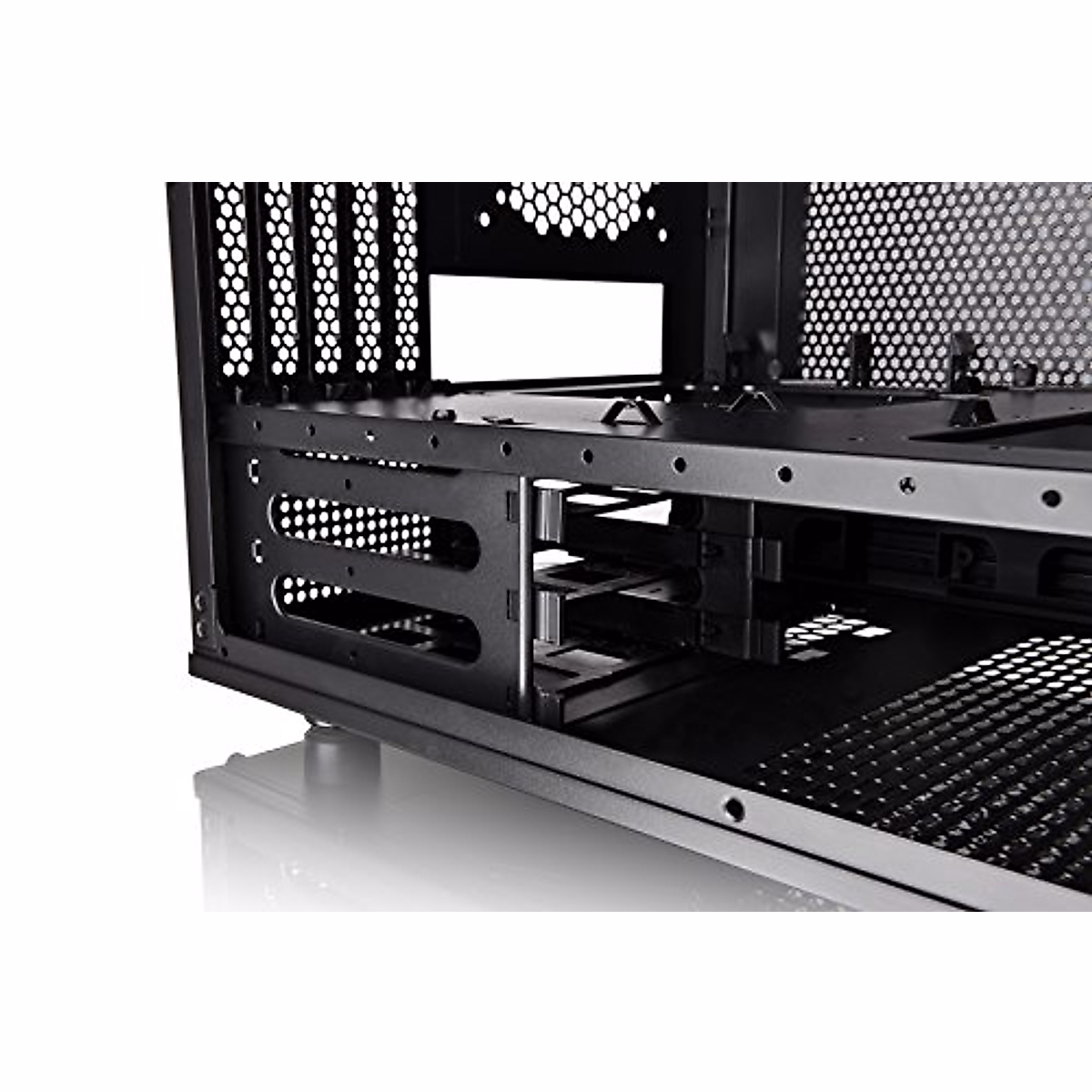 Thermaltake Core V21 SPCC Micro ATX, Mini ITX Cube Gaming Computer Case Chassis, Small Form Factor Builds, 200mm Front Fan Pre-installed, CA-1D5-00S1WN-00 Black