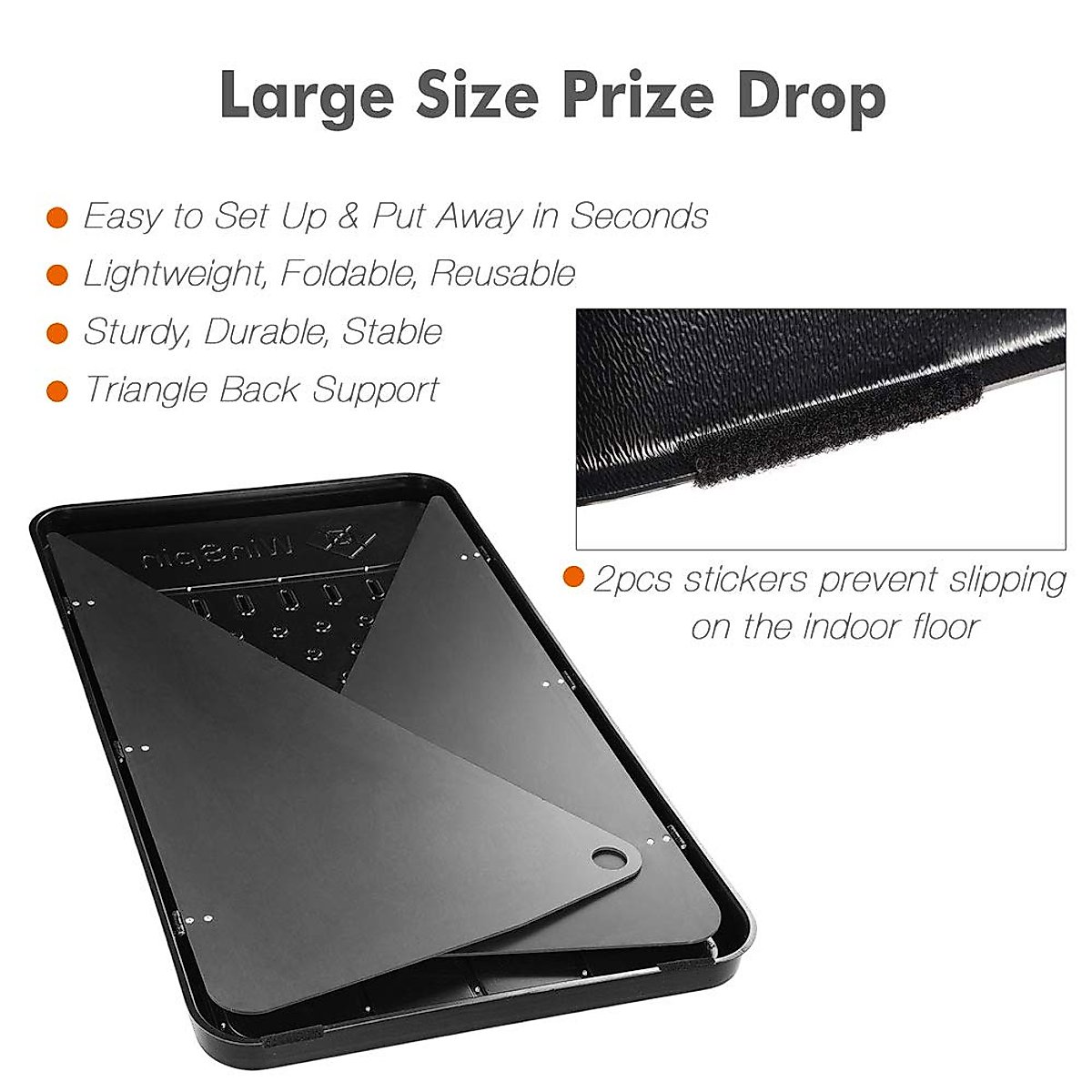 WinSpin 41"x25" Prize Drop Board Foldable Stand Disk Drop Board Game with 12 Playing Pucks for Carnival Tradeshow Party Live Stream