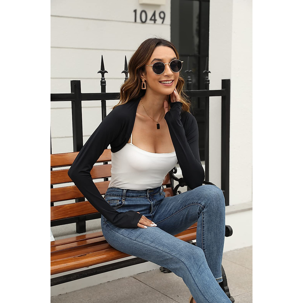 Hairwilly Cooling Shawl Arm Sleeve with Finger Hole Sun Protection Comfortable & Breathable for Women Men for Golfing,Riding,Driving