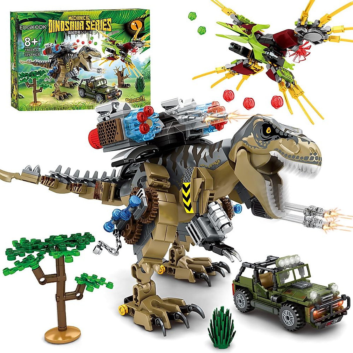 Mesiondy Building Blocks Toys Set 725 Pcs for Age 8 9 10 11 12 13 14 Years, Dinosaur Park World,Birthday Gifts for Boys and Girls……