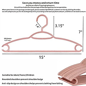 Plastic Clothes Hangers,60 Pack No Shoulder Bumps Suit Hangers Ultra Slim Space Saving Sturdy Durable Non-Slip Hangers for Sweaters,Coat,Jackets,Pants,Shirts,Dresses,Pink