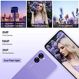 UMIDIGI G3 Plus Android 13 Unlocked Cell Phone Support Global Band Dual Sim 4G LTE, 4GB+128GB Expandable 1TB with Unisoc T606, 6.52 inch HD, 16MB+8MB Al Camera Night Mode, 5150mAh GSM Unlocked Phone