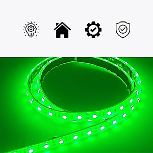 USB LED Light Strip by FLOATING GRIP - Mood Lighting Accent & Gamer Decor for Game Rooms - Fits on PlayStation or XBOX - Adhesive Strips, Easy Installation & Removal (0.5 Meter, Green)